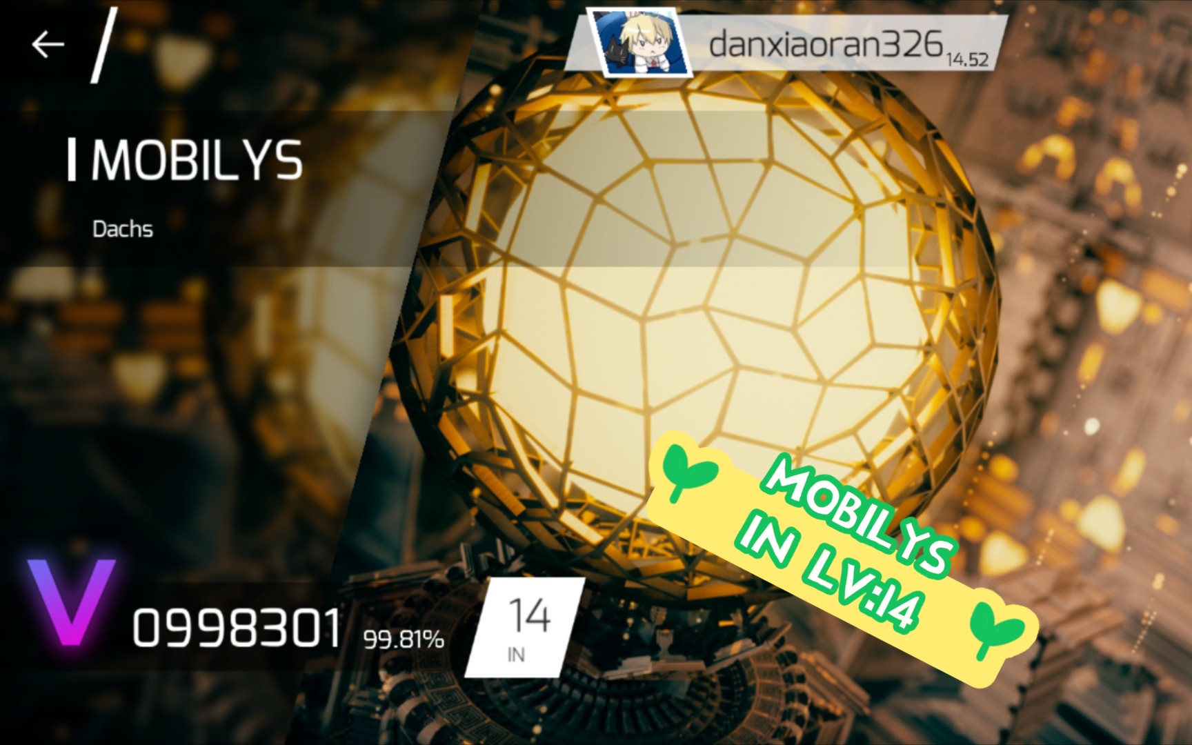 【phigros】MOBILYS IN LV:14 FULL COMBO_PHIGROS