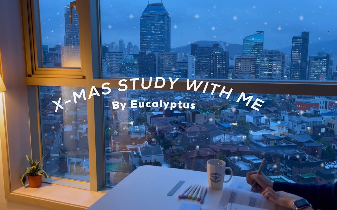 【study with me】韩国女生Eucalyptus|在窗边从下午学到天黑|很喜欢这样的风景|1hswm|轻音乐-超级美咖脑袋爱学习-超级美咖脑袋爱学习-哔哩哔哩视频