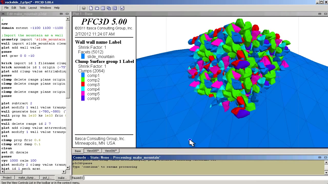 PFC3D 5.0 - Rockfall in PFC 5.0-9GELKhXvixo_哔哩哔哩_bilibili