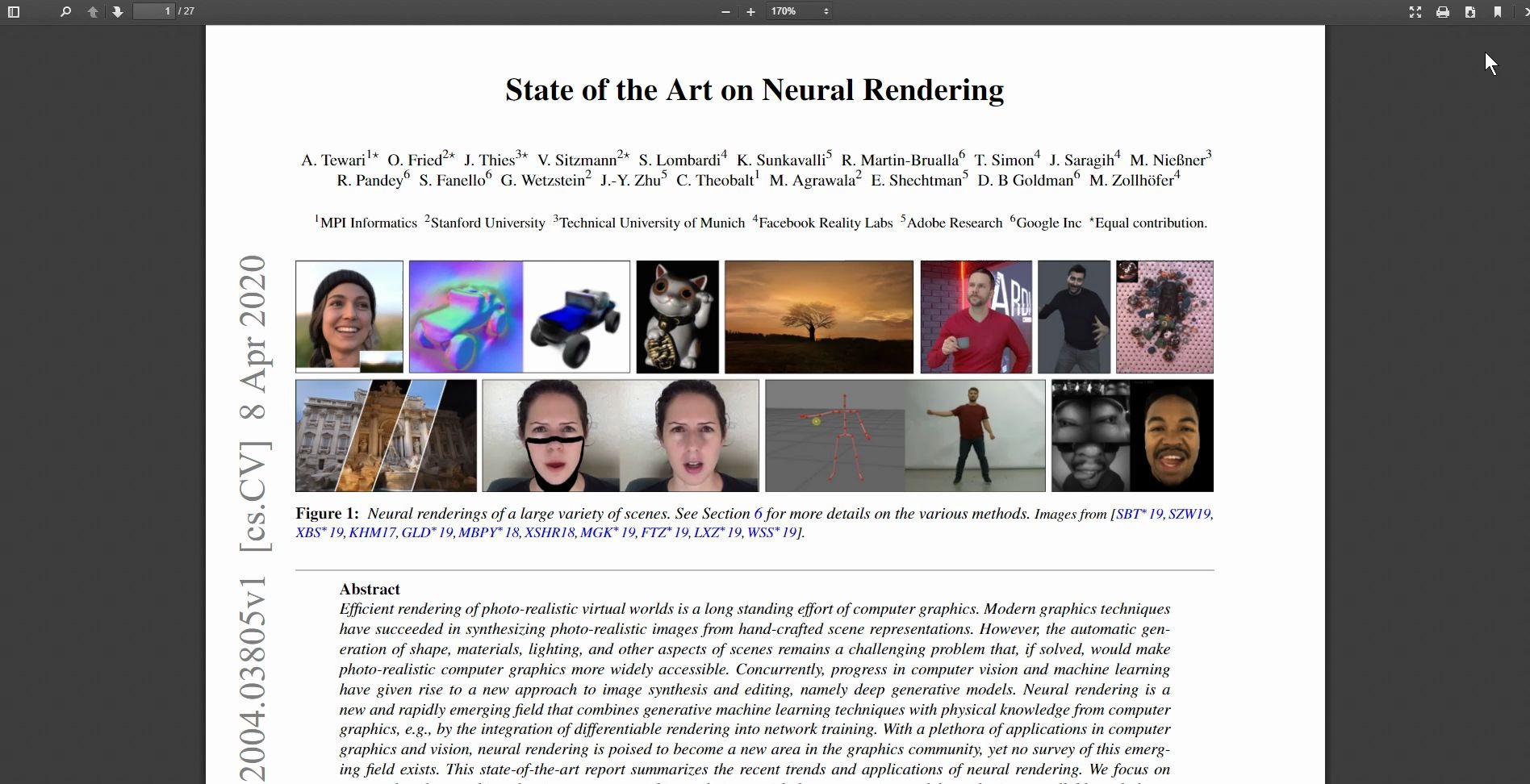 State of the Art on Neural Rendering解说_哔哩哔哩_bilibili