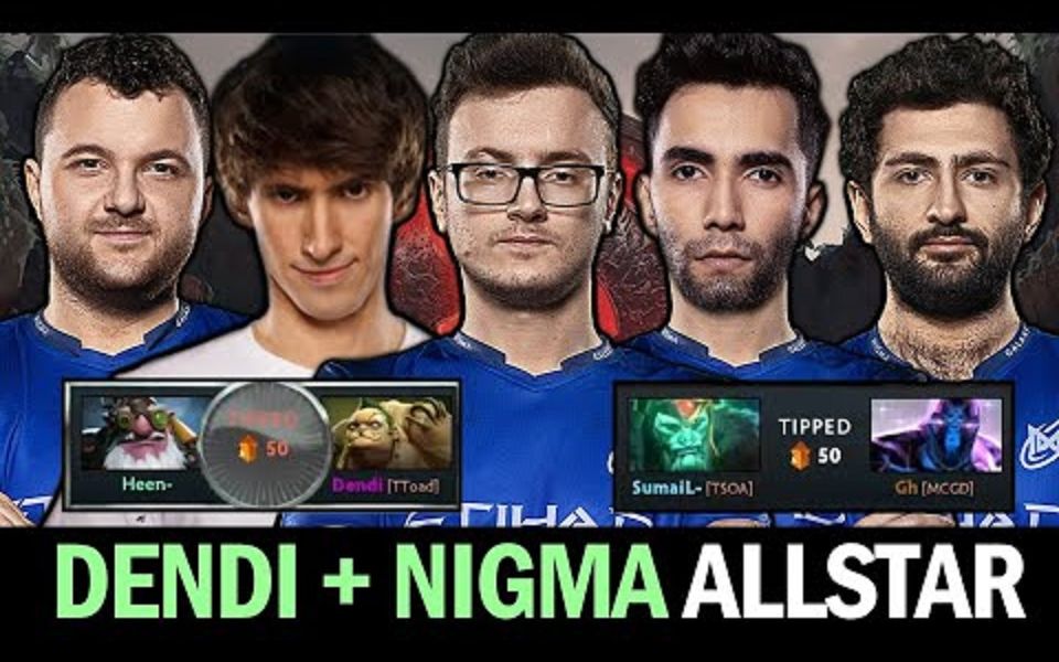 [Dota2] 当传奇Dendi 屠夫遇上Nigma 4名队员！Miracle 火枪+MC 兽王对阵Gh 谜团和Sumail 骷髅王！！_哔哩哔哩_bilibili
