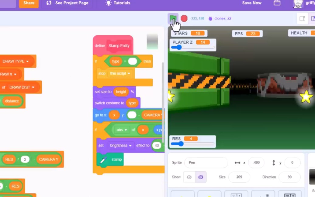 Scratch如何从零开始制作三维游戏12_油管大神griffpatch-pean5927-pean5927-哔哩哔哩视频