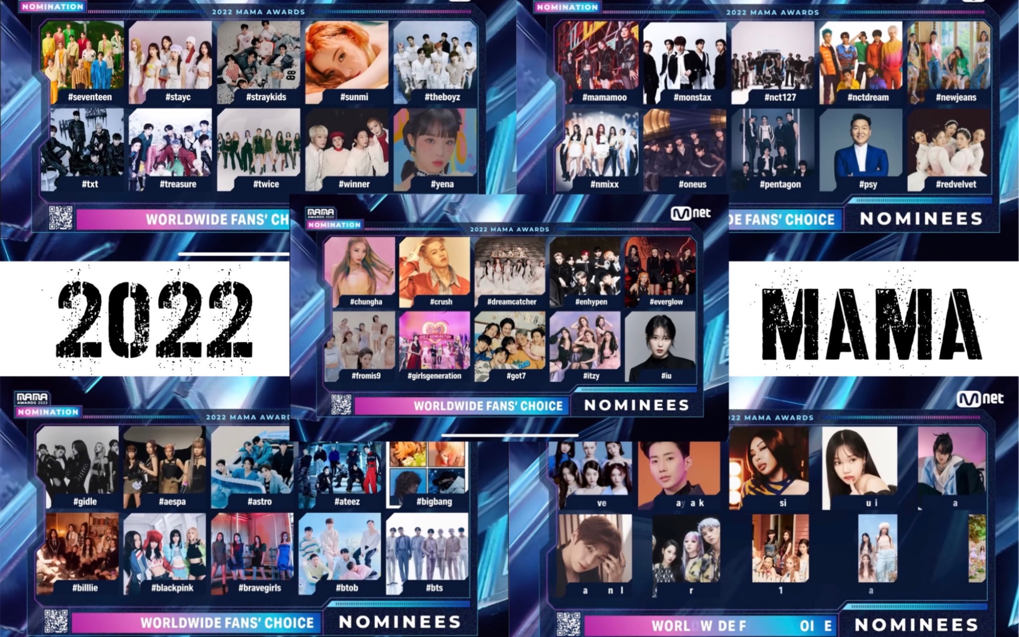 【KCLICK】Mnet 2022 MAMA颁奖礼 各项提名 一年一度 K-PoP盛典_哔哩哔哩_bilibili