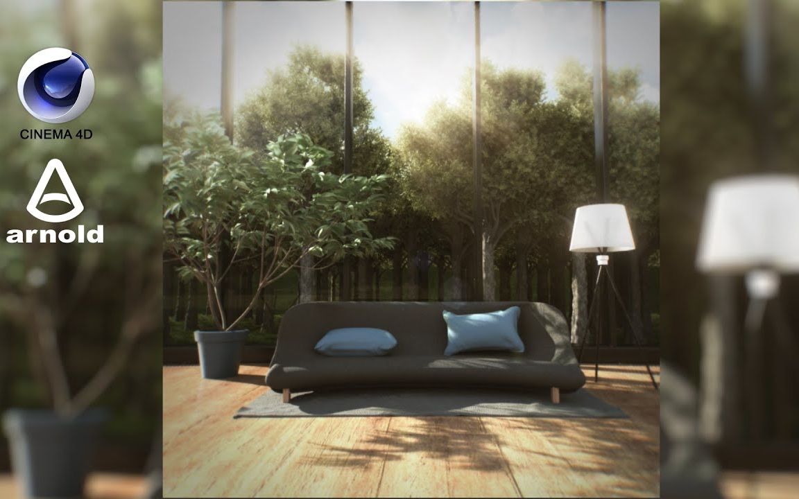 C4D Arnold 阿诺德渲染场景的过程_哔哩哔哩_bilibili