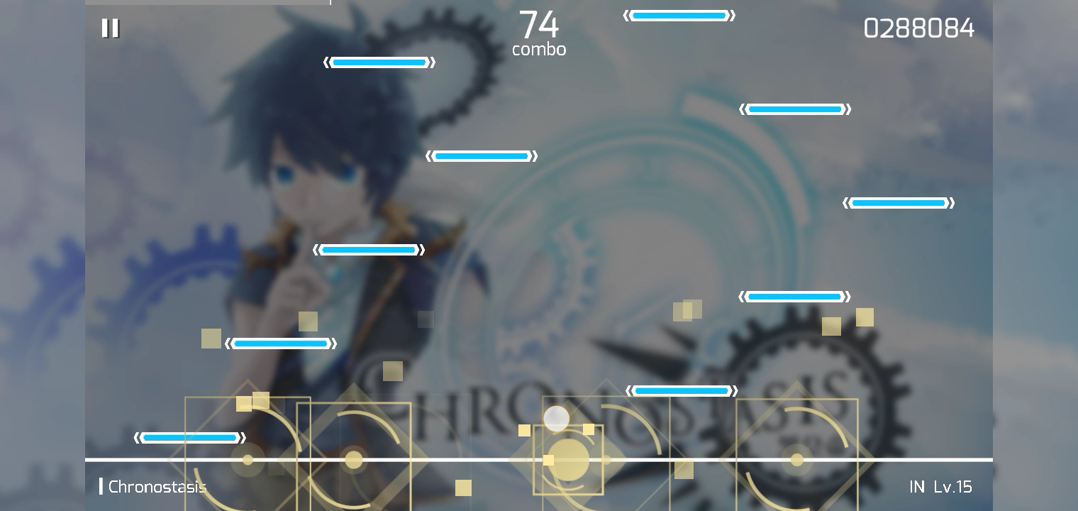 Phigros–Chronostasis LV.15 看了摇摆鲁的视频后，终于把黑皇帝打上了V，我太难了。_音游热门视频