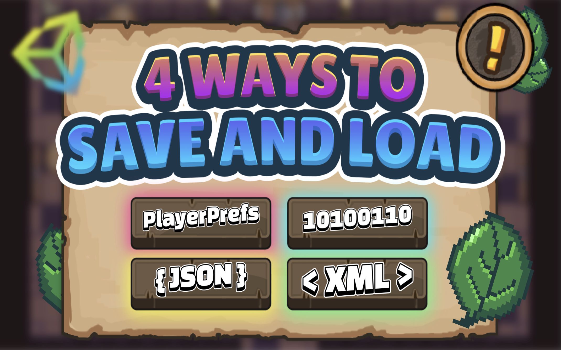 4 Ways to SAVE-LOAD data_哔哩哔哩_bilibili