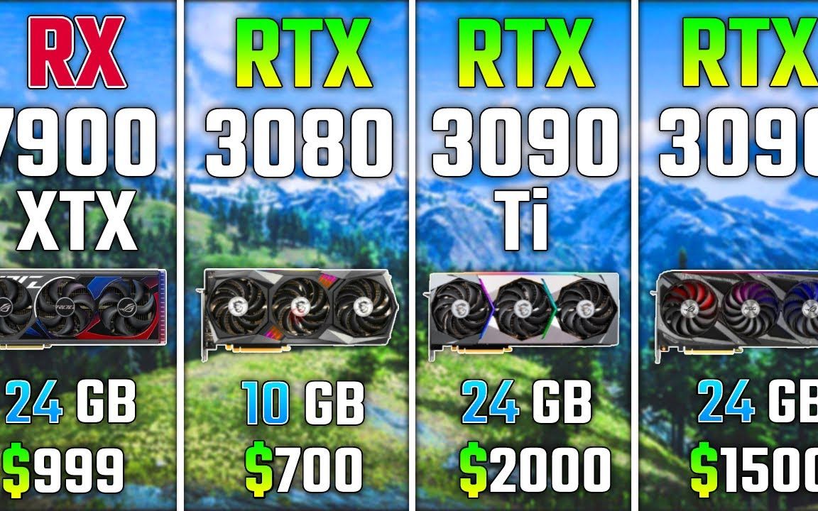 RX 7900 XTX vs RTX 3080 vs RTX 3090 Ti vs RTX 3090 -7款游戏