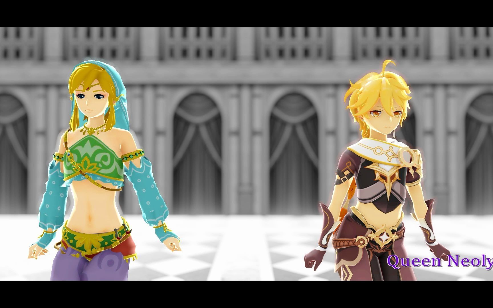 [MMD Genshin Impact] X BOTW] Dance - Aether X BOTW Link_哔哩哔哩_bilibili