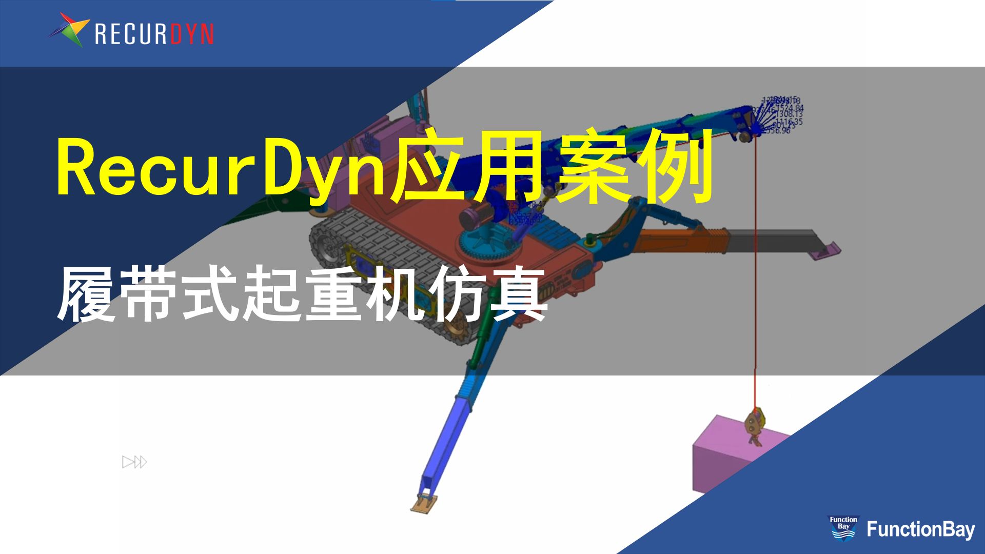 RecurDyn仿真案例展示：Beam钢丝绳动力学仿真-FunctionBay-FunctionBay-哔哩哔哩视频