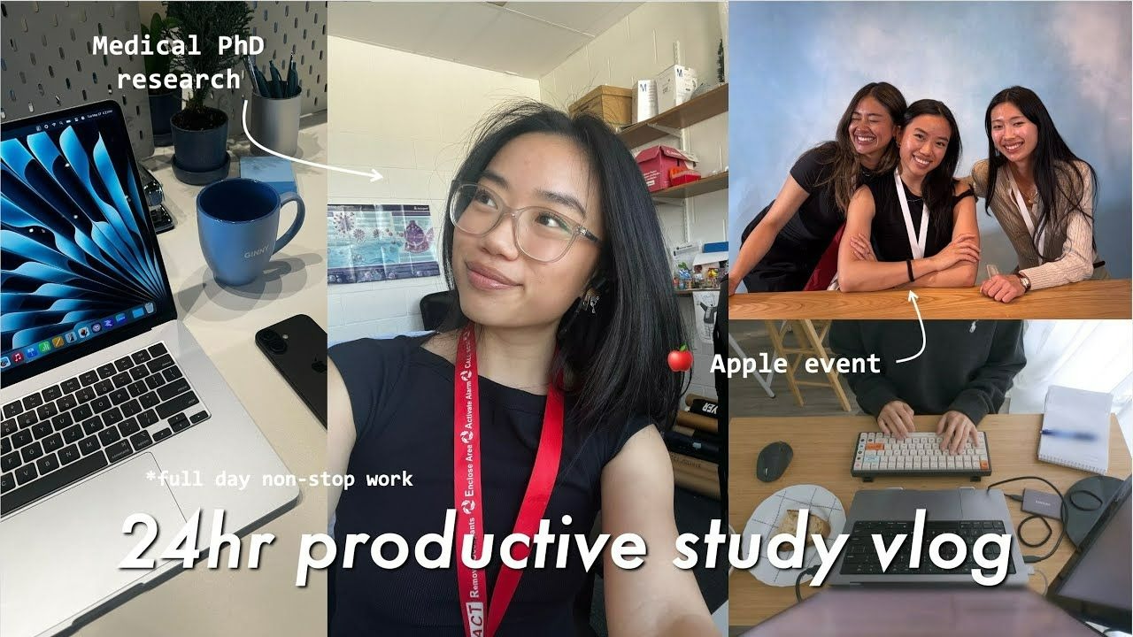 【Ginny】英字🍎24hr STUDY VLOG 🔬高效却又混乱的学习与research、creator event、深夜时光|250610-楚风希子-楚风希子-哔哩哔哩视频