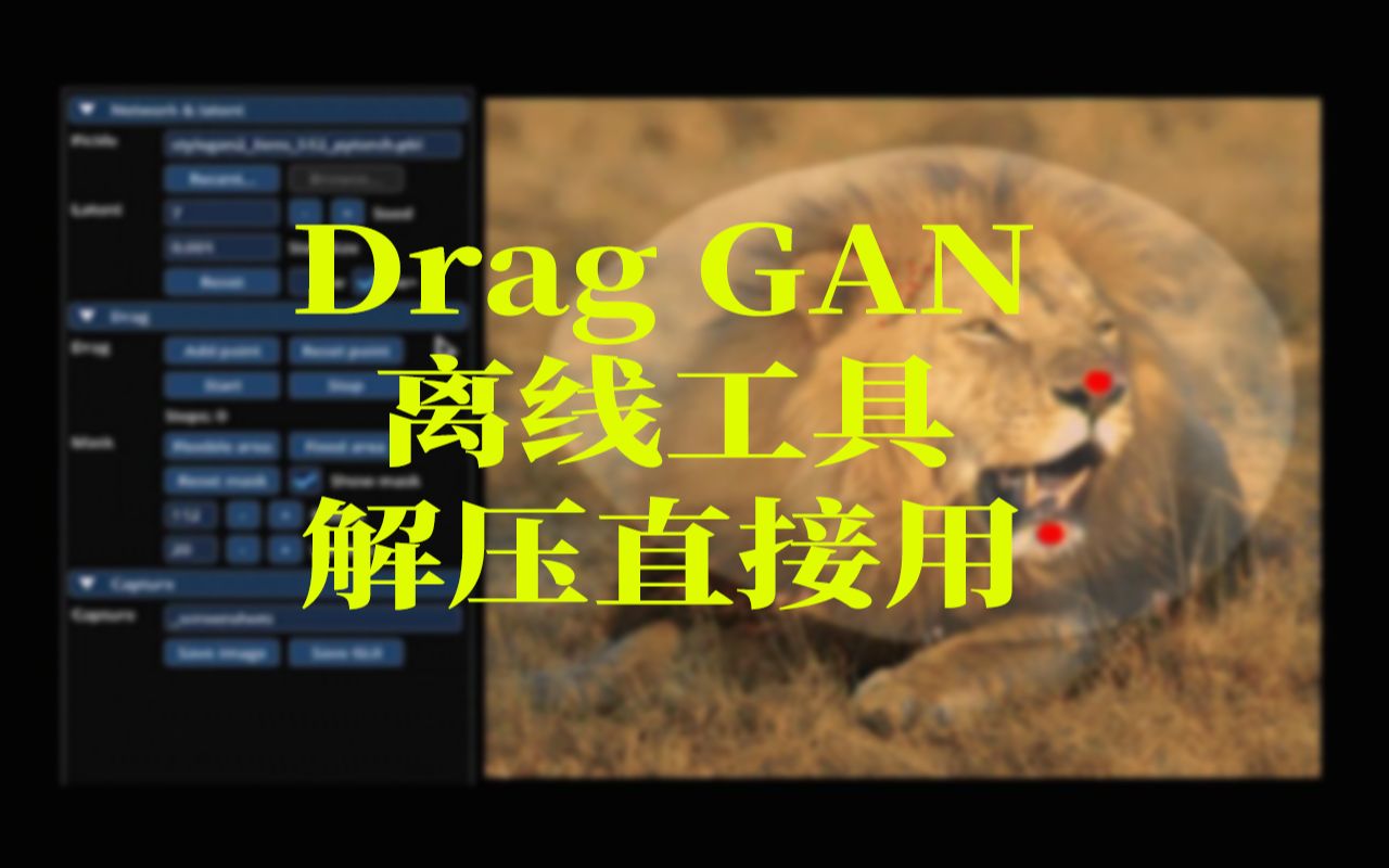 Drag GAN 离线版V1.0，什么都不用配置，解压就能用的draggan哈！-写作训练的马老师-AI表情-哔哩哔哩视频