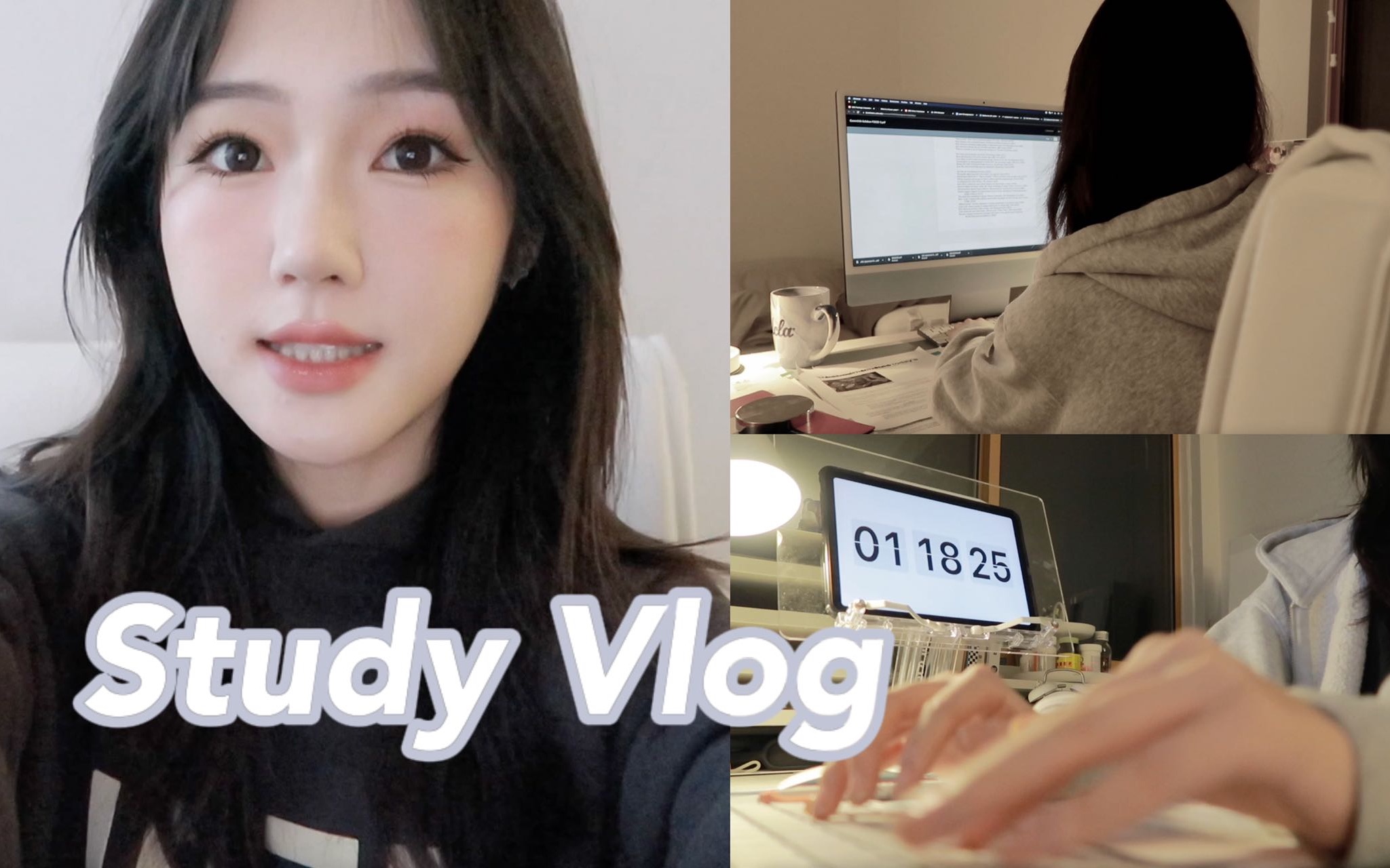 Vlog｜Study with me｜复习期中考的一天-Zoey_ZYi-Zoey_ZYi-哔哩哔哩视频