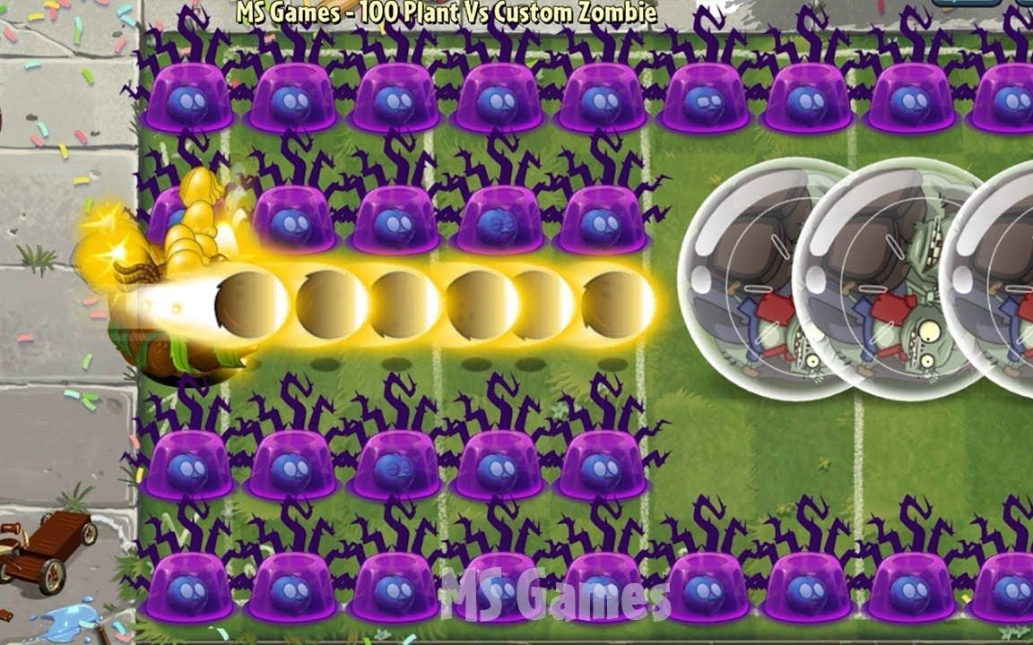 PvZ 2挑战 - 100个植物最高等级对战3只仓鼠球巨人僵尸40000血量-MSGames-MSGames-哔哩哔哩视频