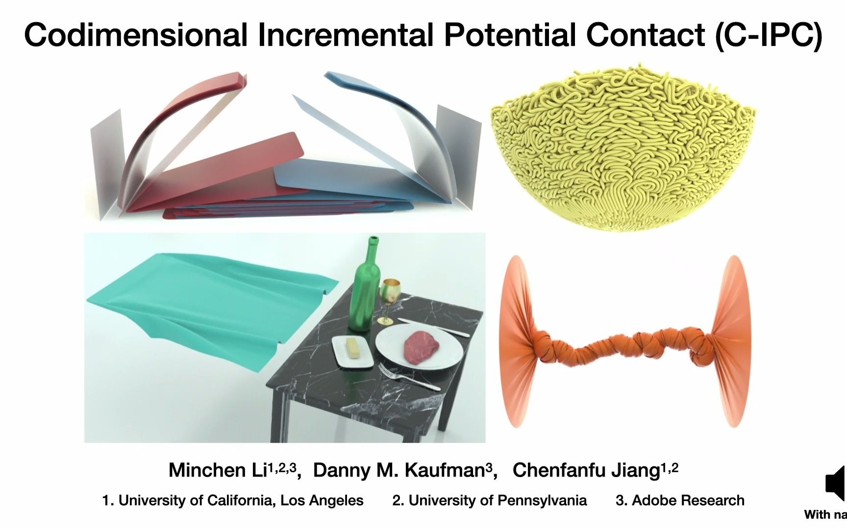 [SIGGRAPH 2021] Codimensional Incremental Potential Contact (C-IPC)_哔哩哔哩_bilibili