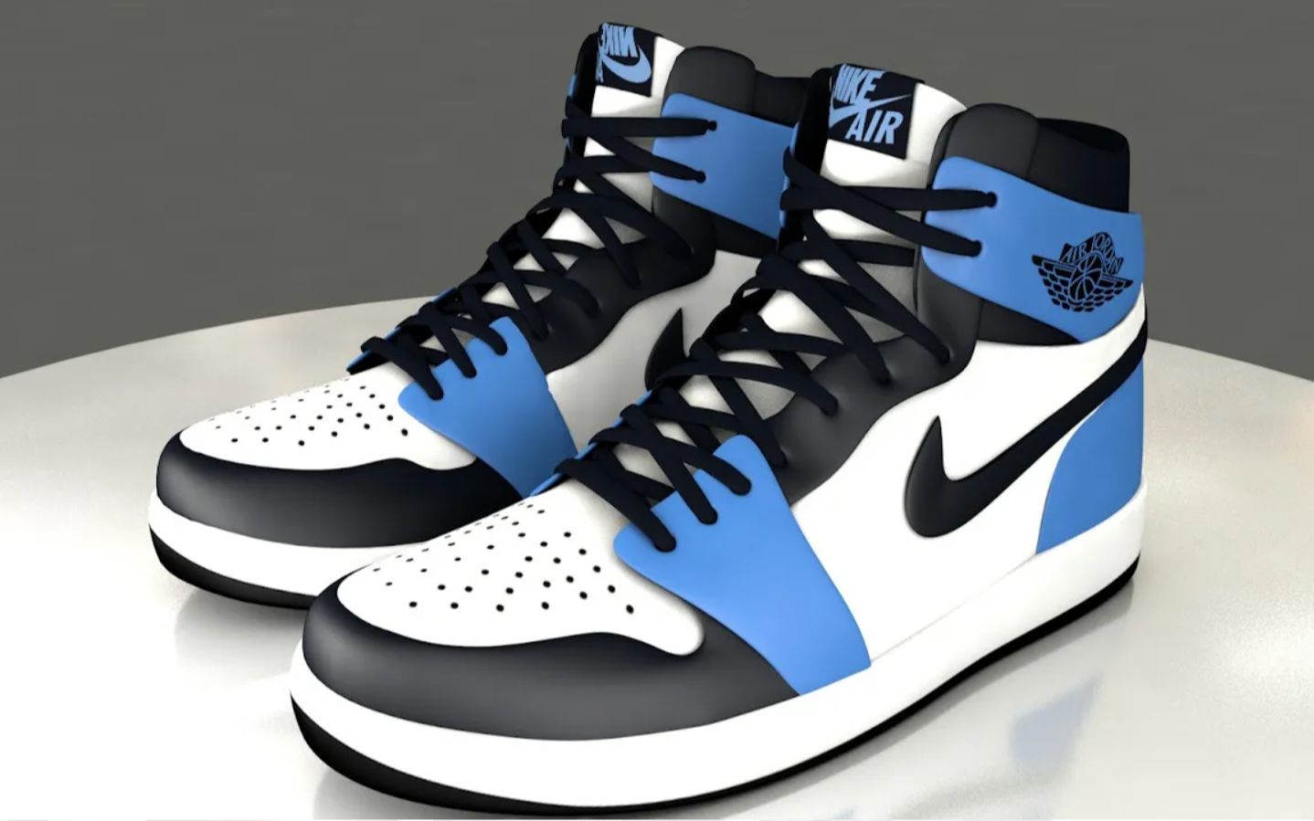 C4D鞋子 AJ高帮黑曜石 建模教程 part1_哔哩哔哩_bilibili