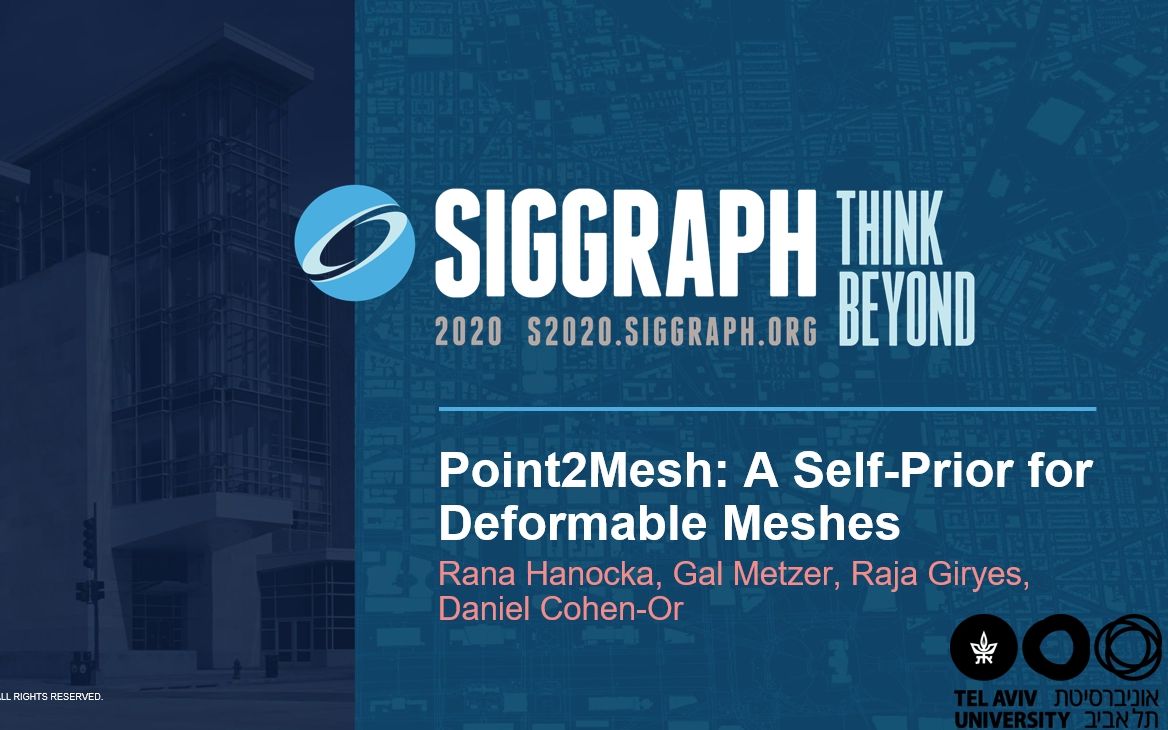 [SIGGRAPH 2020 Presentation] Point2Mesh A Self-Prior for Deformable Meshes_哔哩哔哩 (゜-゜)つロ 干杯~-bilibili