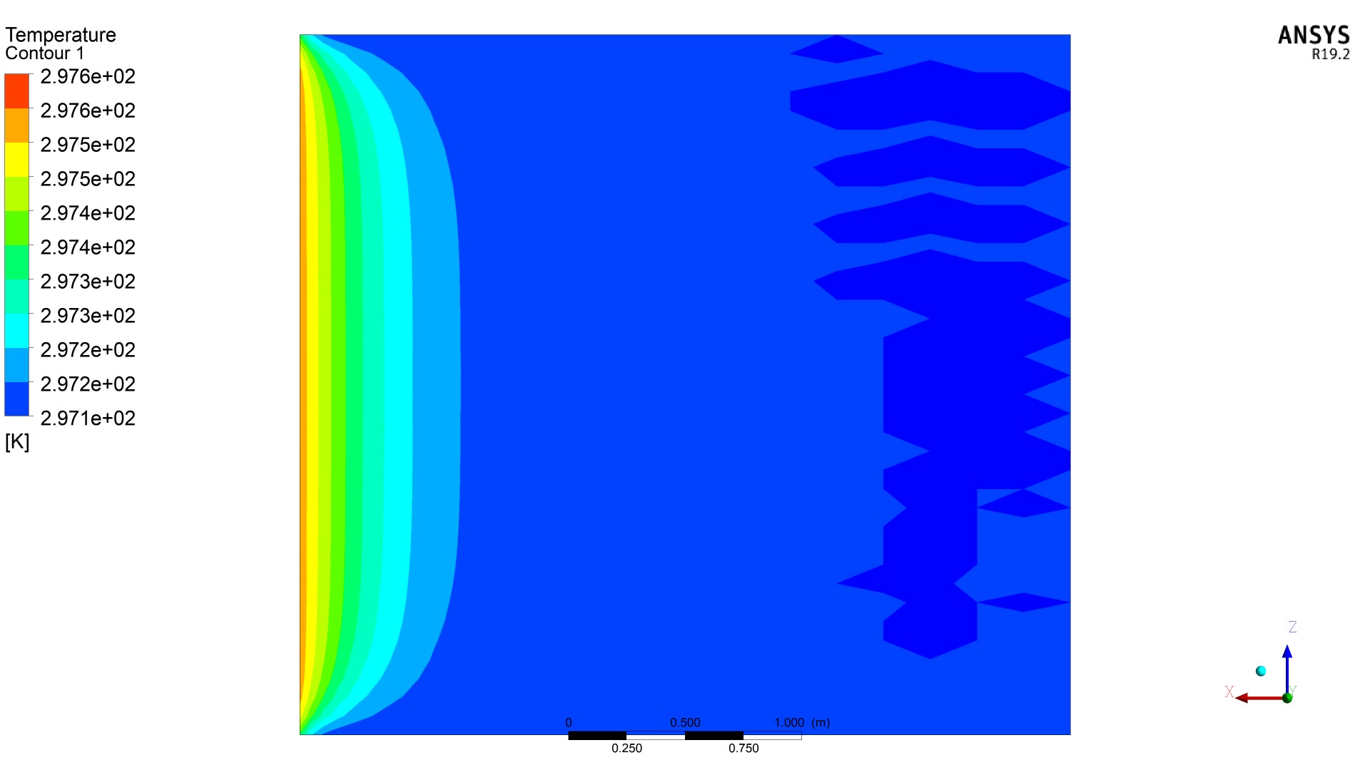 扑翼弦向截面压力云图动态显示