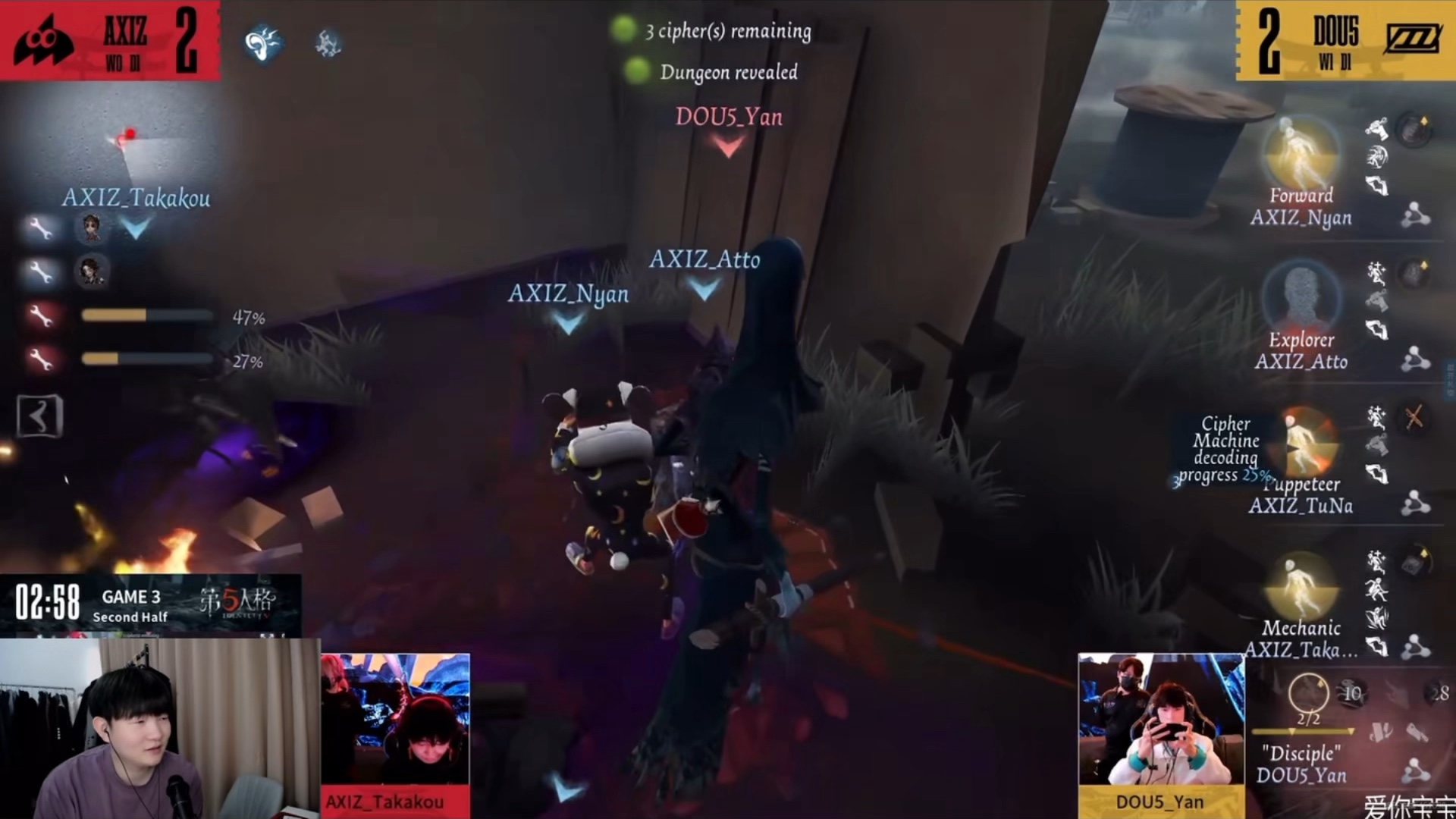 Dou5 vs AXIZ 虽然不可能收钱，但是为什么这对局会这么离谱？-WBG-杨某人-WBG-杨某人-哔哩哔哩视频