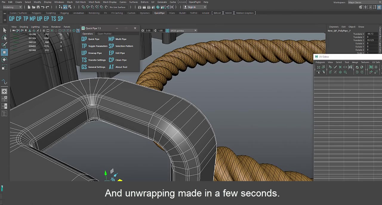 Quick Pipe 1.5 基于曲线建模的maya路径创建插件_哔哩哔哩_bilibili