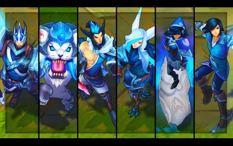 SSG s7冠军赛系列皮肤 技能特效预览（EZ，纳尔，鸟男女，岩雀，皇子，）_哔哩哔哩_bilibili