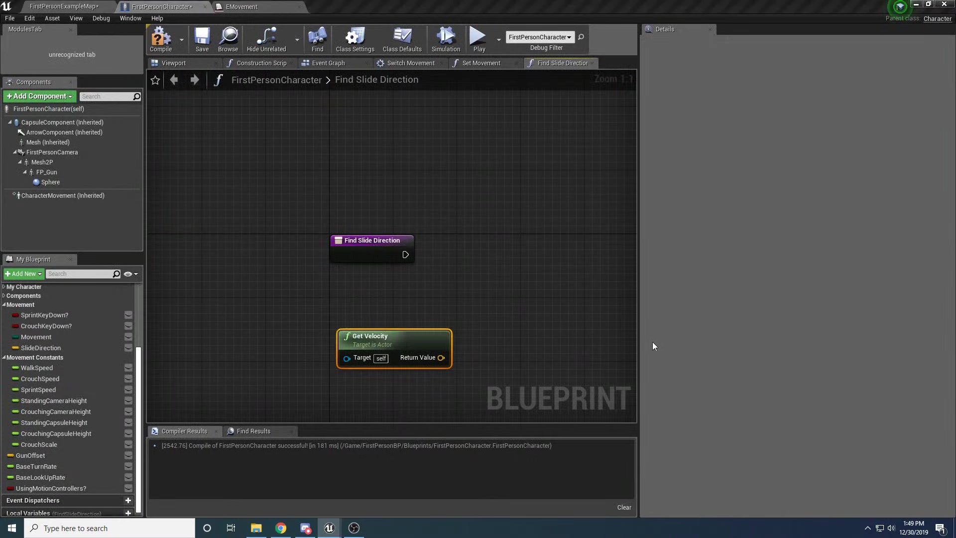 冲刺蹲伏滑铲UE4 - Sprinting, Crouching, and Sliding Tutorial (1_2)_哔哩哔哩_bilibili