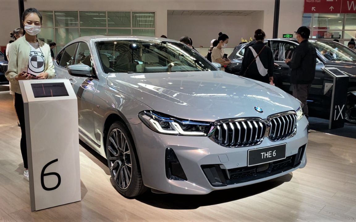 2021款宝马630i GT车展实拍，打开无框车门那刻，才是惊艳的开始_哔哩哔哩_bilibili