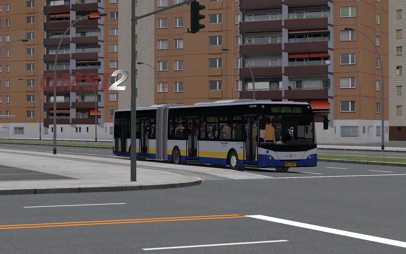 巴士模拟2：京通市 驾驶JNP6180G四门于快速公交4路上走错路的屑司机|OMSI 2 Jingtong City