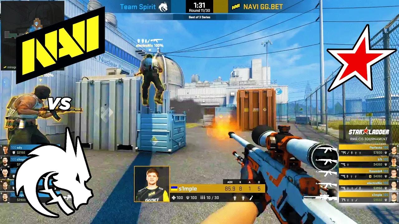 【CSGO】NaVi vs Spirit StarLadder CIS 2021 精彩集锦_哔哩哔哩bilibili_CSGO