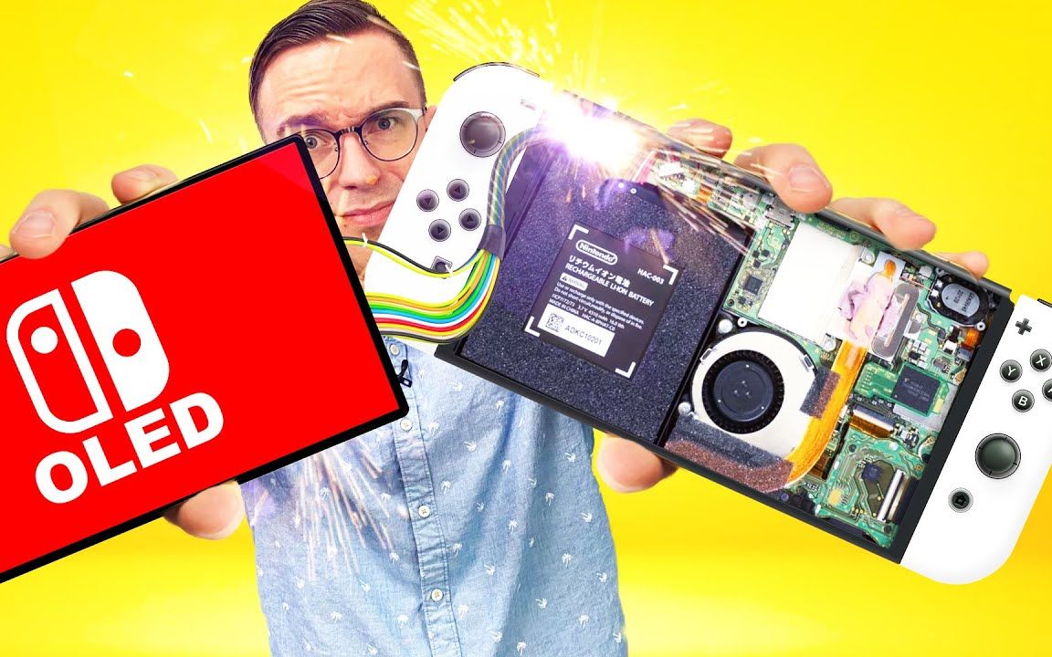 【主机测评】拆解Nintendo Switch OLED的内部_哔哩哔哩_bilibili