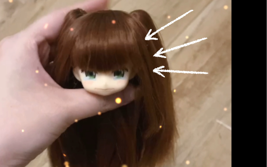 双马尾gsc大粘土人ob11棕色长发假发_哔哩哔哩_bilibili