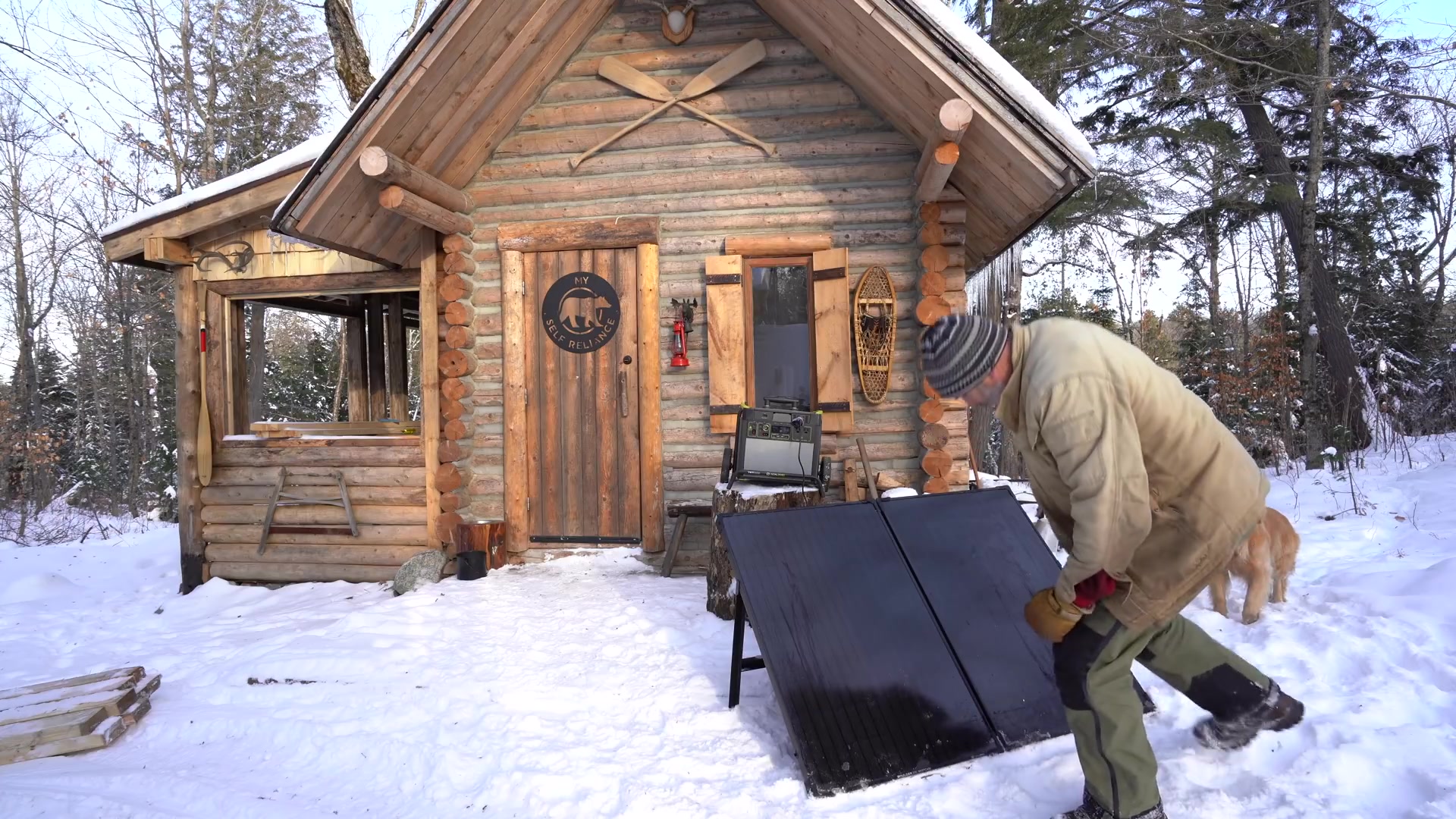 【原始木屋】174. 孤身一人打造木屋新房间 Building a New Room on My Off Grid Log Cabin Alone