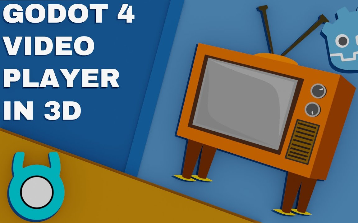 [Godot教程]Godot4 3D场景中的视频播放器-游戏开发教程-游戏开发教程-哔哩哔哩视频