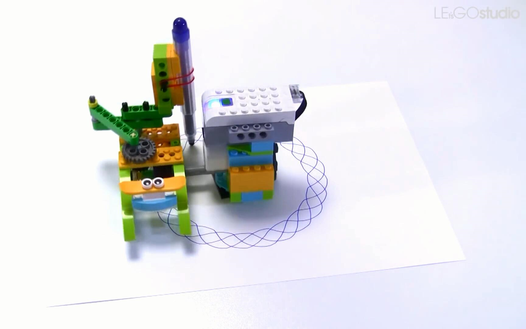 【五十川芳仁】WeDo绘图机-乐高WeDo WeDo Spirograph - LEGO WeDo_哔哩哔哩_bilibili
