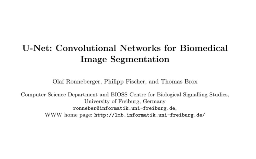 U-Net: Convolutional Networks for Biomedical Image Segmentation经典论文分享_哔哩哔哩_bilibili