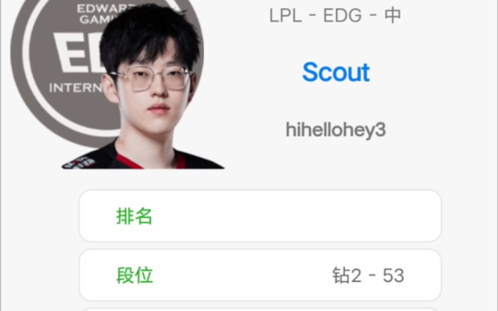截止目前，EDG.Scout在美服rank情况_英雄联盟