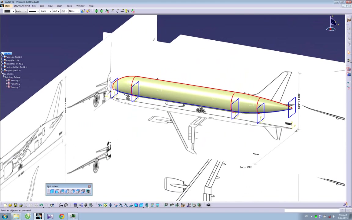 Catia V5- Tutorial How to design An Aircraft on Catia- Boeing 787-LBin_CAUC-catia学习-哔哩哔哩视频