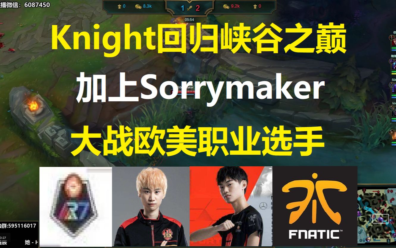 Knight回归峡谷之巅，加上Sorrymaker，大战欧美职业选手！_哔哩哔哩_bilibili