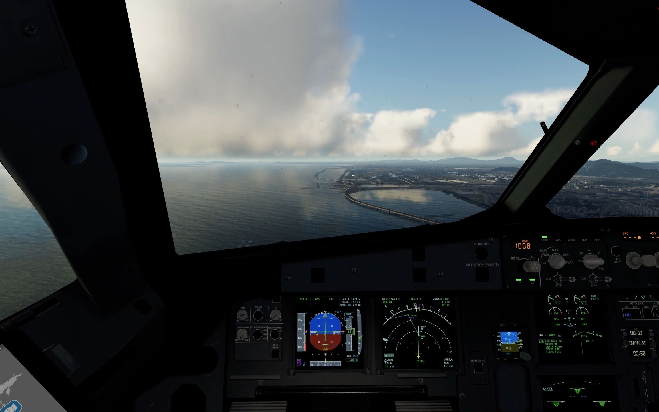 【P3D】《失忆》大顶风进近 东航A321-211SL 深圳宝安ZGSZ 34进近_模拟飞行