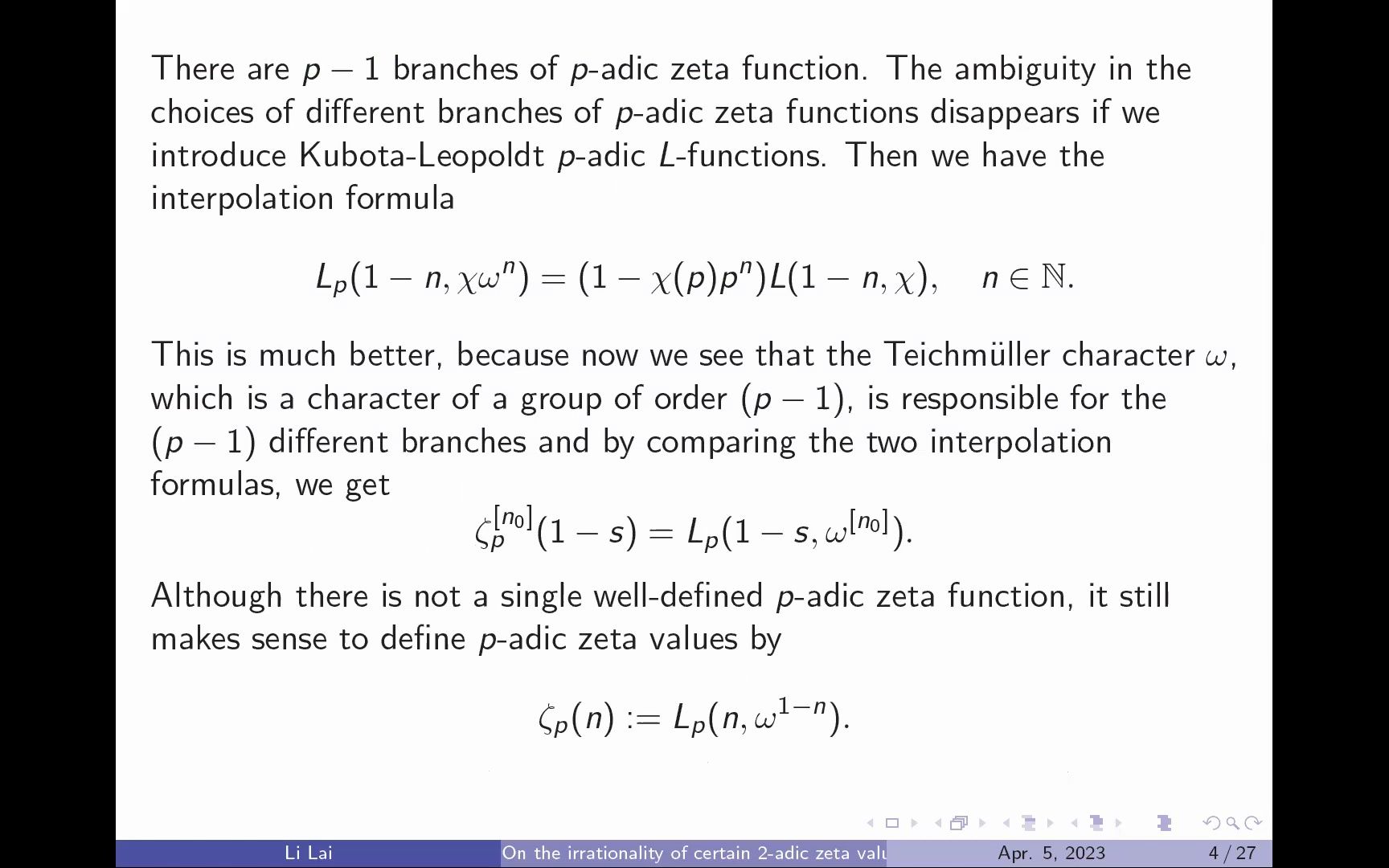 【Seminars】Integral p-Adic Non-Abelian Hodge Theory for Small Representations