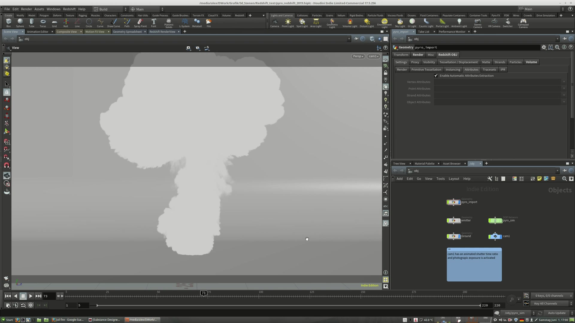 Houdini 教程 使用Redshiftfor H和Substance Designer给pyro上色_哔哩哔哩_bilibili