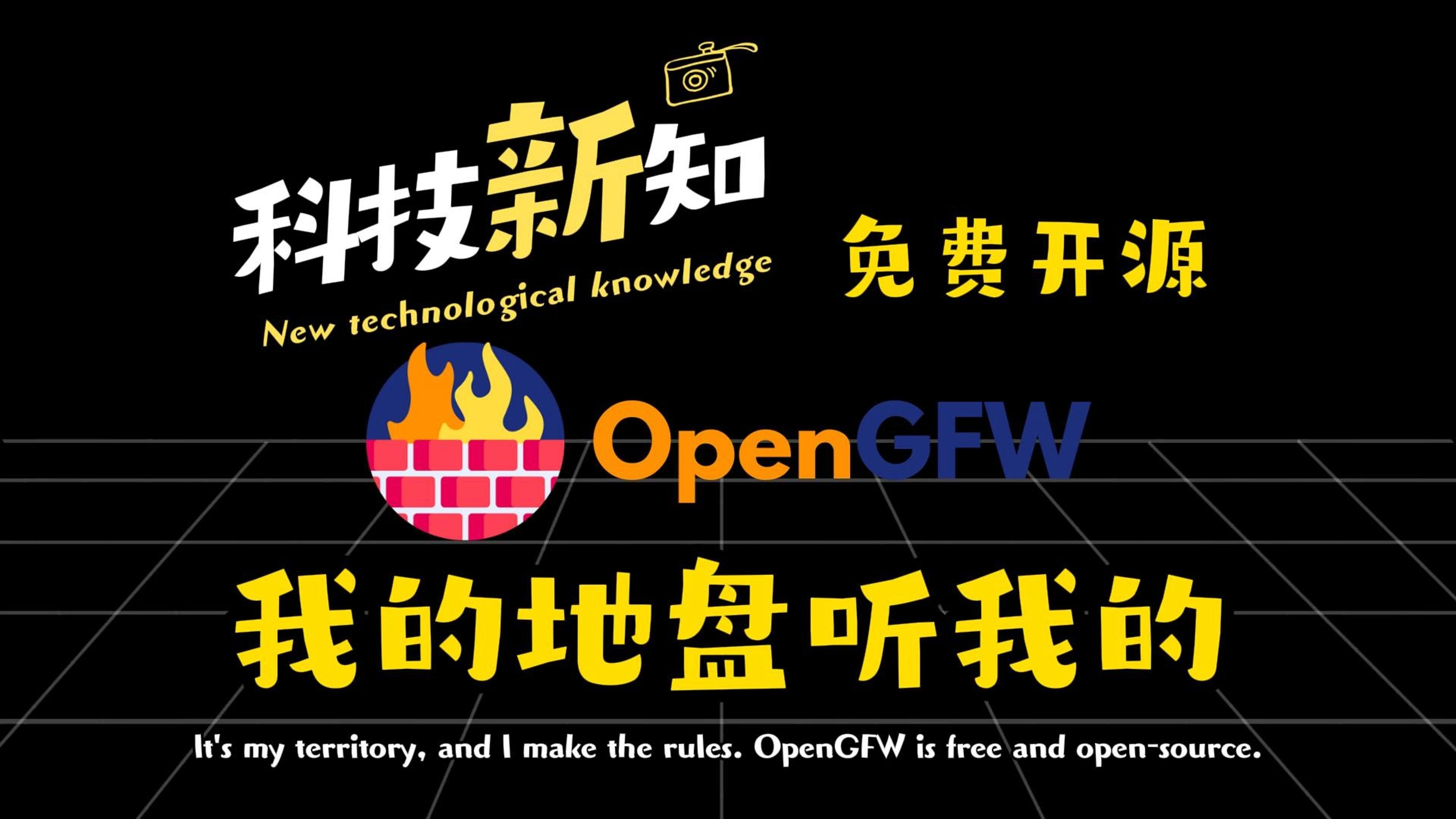 我的地盘听我的，免费开源的OpenGFW-科技老柴-科技老柴-哔哩哔哩视频