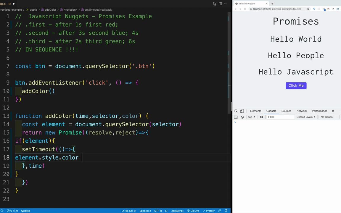 16.Javascript Nuggets - Promises Example_哔哩哔哩_bilibili
