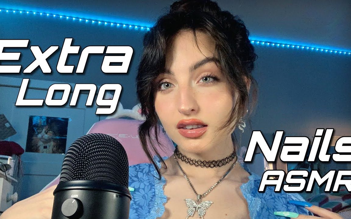 ASMR - Fast & Aggressive Triggers ( Extra Long Nail Tapping, Mouth Sounds, Rambl-属骆驼的人-属骆驼的人-哔哩哔哩视频