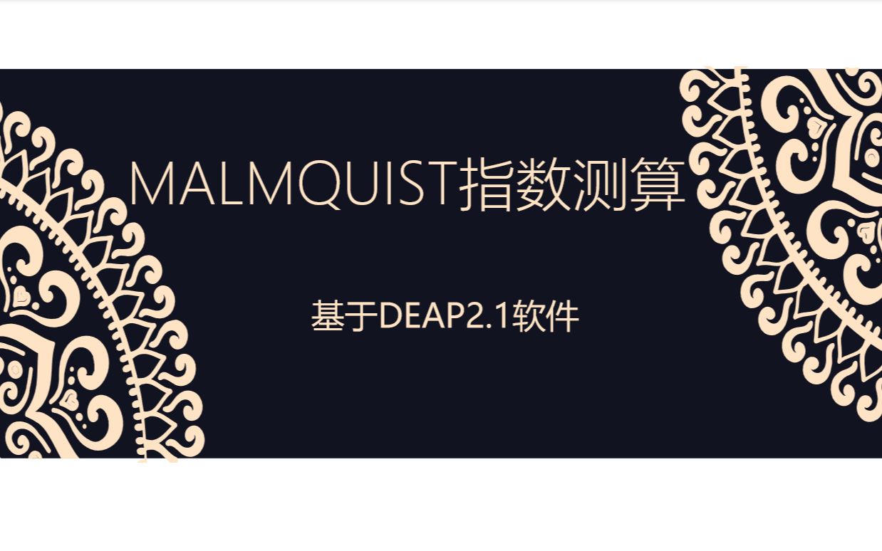 DEA学习（1）MALMQUIST指数及DEAP2.1操作教程_哔哩哔哩_bilibili