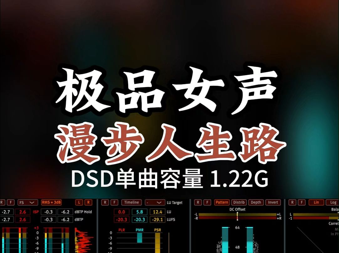 邓丽君原唱，极品女声翻唱，《漫步人生路》DSD完整版1.22G，百万调音师专业录音棚制作，顶级hifi无损音质-车音乐_百万调音师-车音乐_百万调音师-哔哩哔哩视频