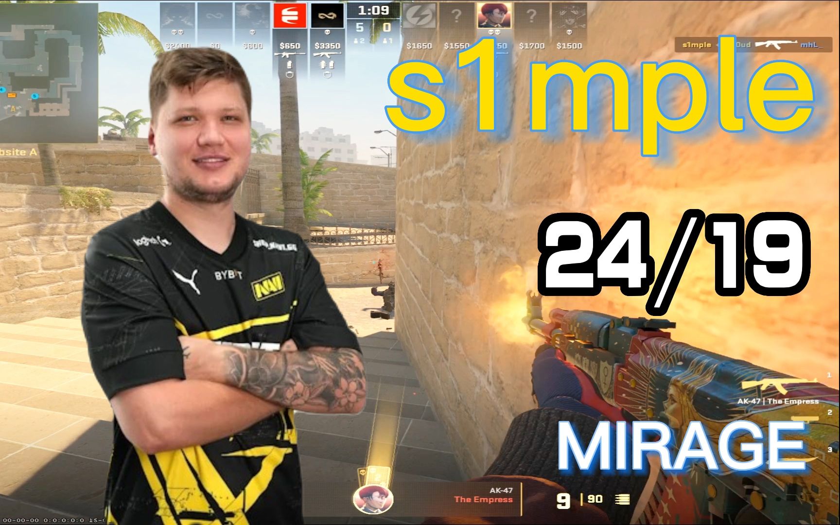 【s1mple】森破(24-19）被刀 FACEIT CS2 第一视角(荒漠迷城Mirage) 2023.10.21-bilibili(B站)无水印视频解析——6li6在线工具箱
