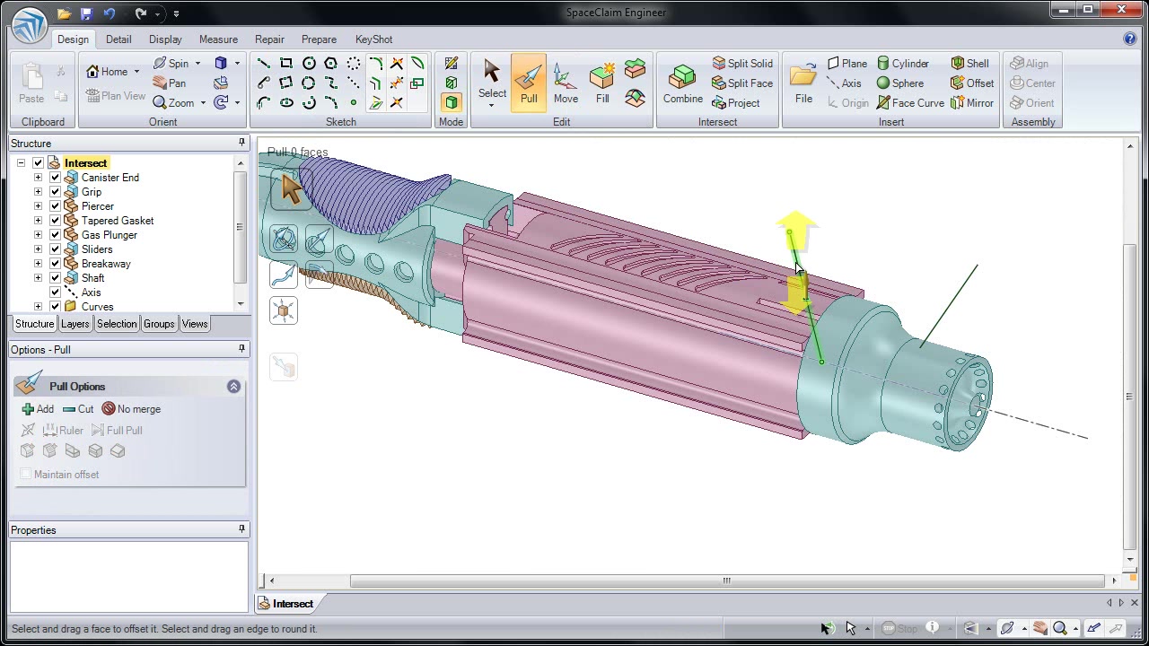 SPACECLAIM 切割 合并 投影命令_哔哩哔哩_bilibili
