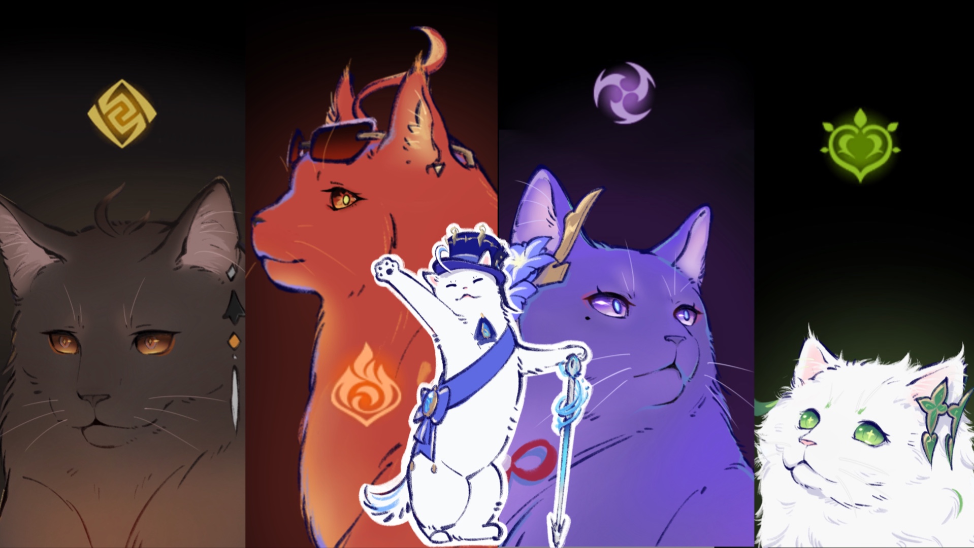 提瓦特猫猫世界，神明六缺一-Beiyi--Beiyi--哔哩哔哩视频