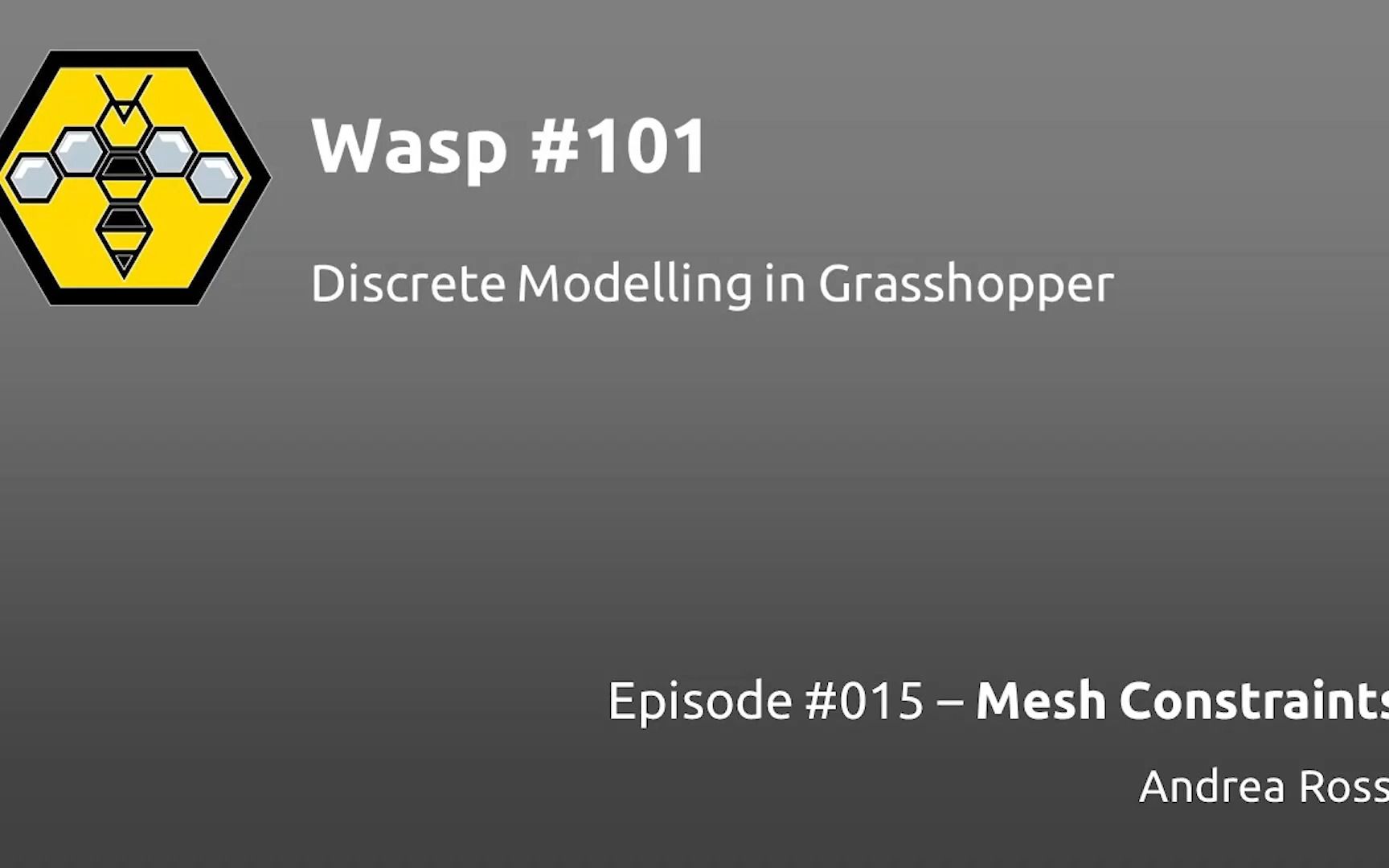 Wasp for Grasshopper #101 - Tutorial #015_ Mesh Constraints_哔哩哔哩_bilibili