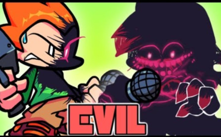 FNF CORRUPTION: DARK COLLISION' PICO & NENE vs EVIL BOYFRIEND_哔哩哔哩bilibili